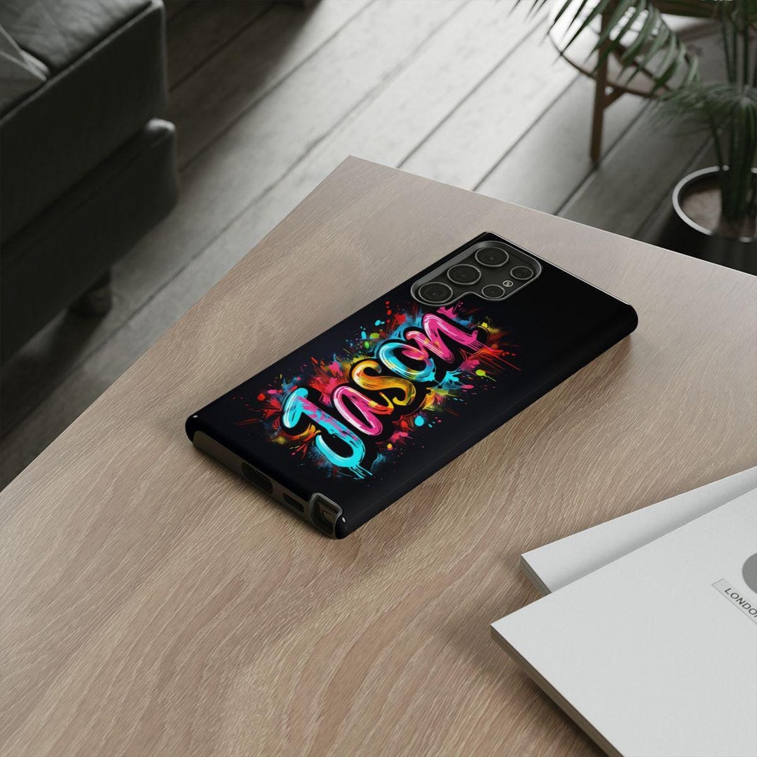 Custom Graffiti Text Samsung Galaxy Phone Case - Double Layer Tough ...