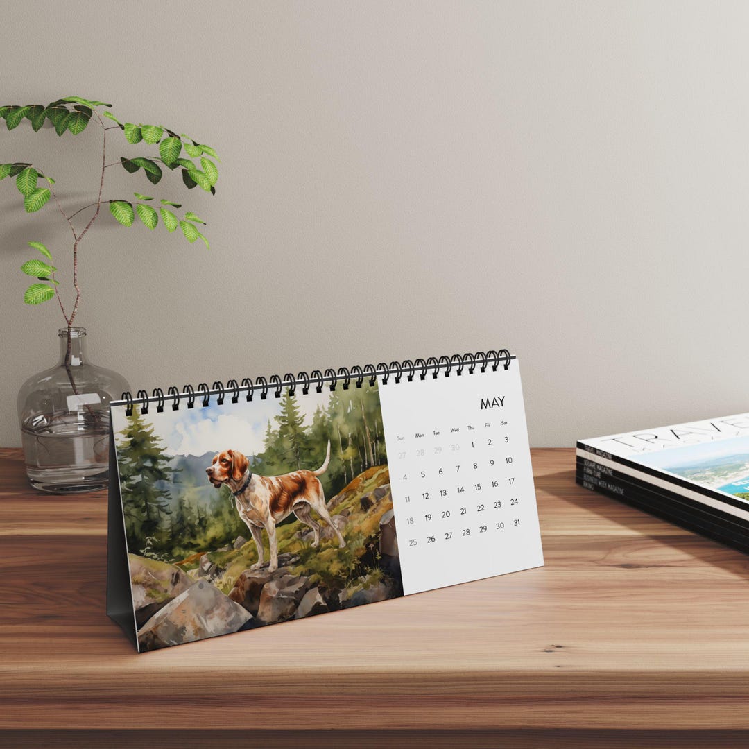 2025 Brittany Spaniel Desk Calendar - Desk Calendar Featuring 12 ...