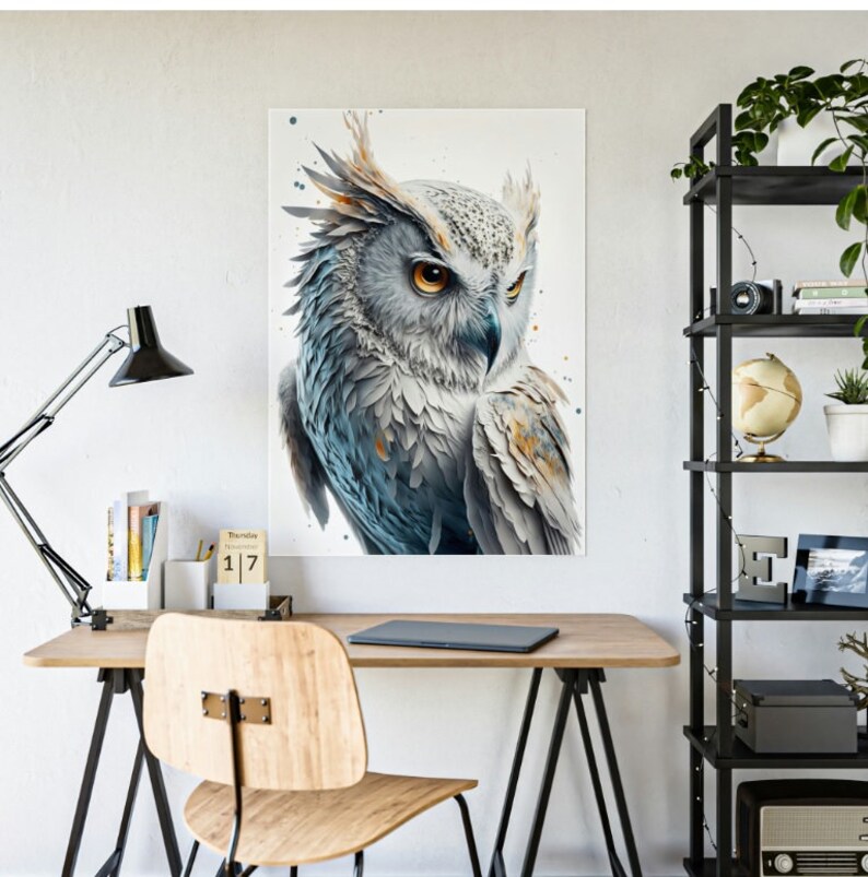 Owl Poster Printable Digital File High Resolution 4096 X - Etsy
