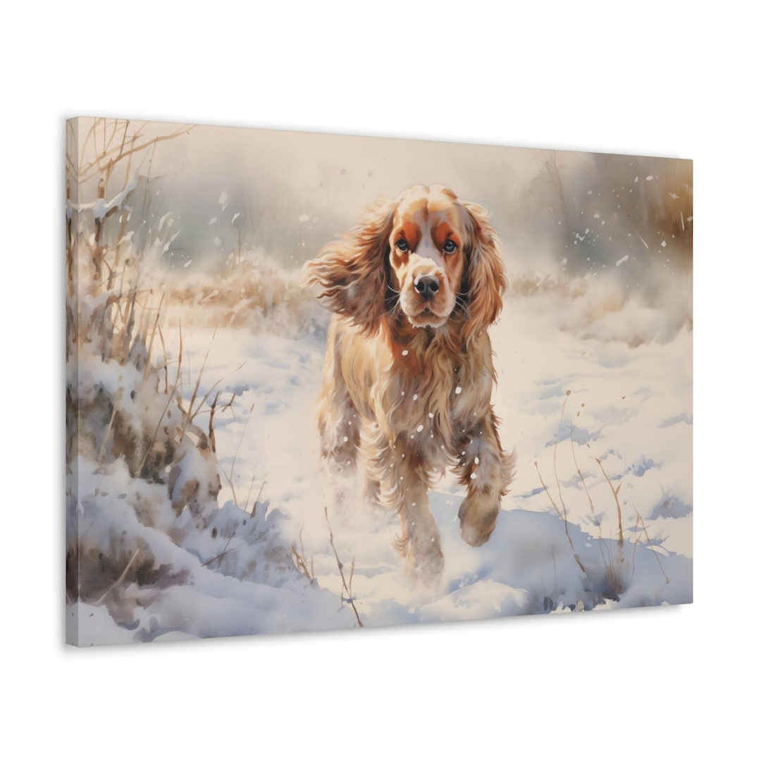 Cocker Spaniel Watercolor Canvas Print - Wall Art Gift for Cocker ...