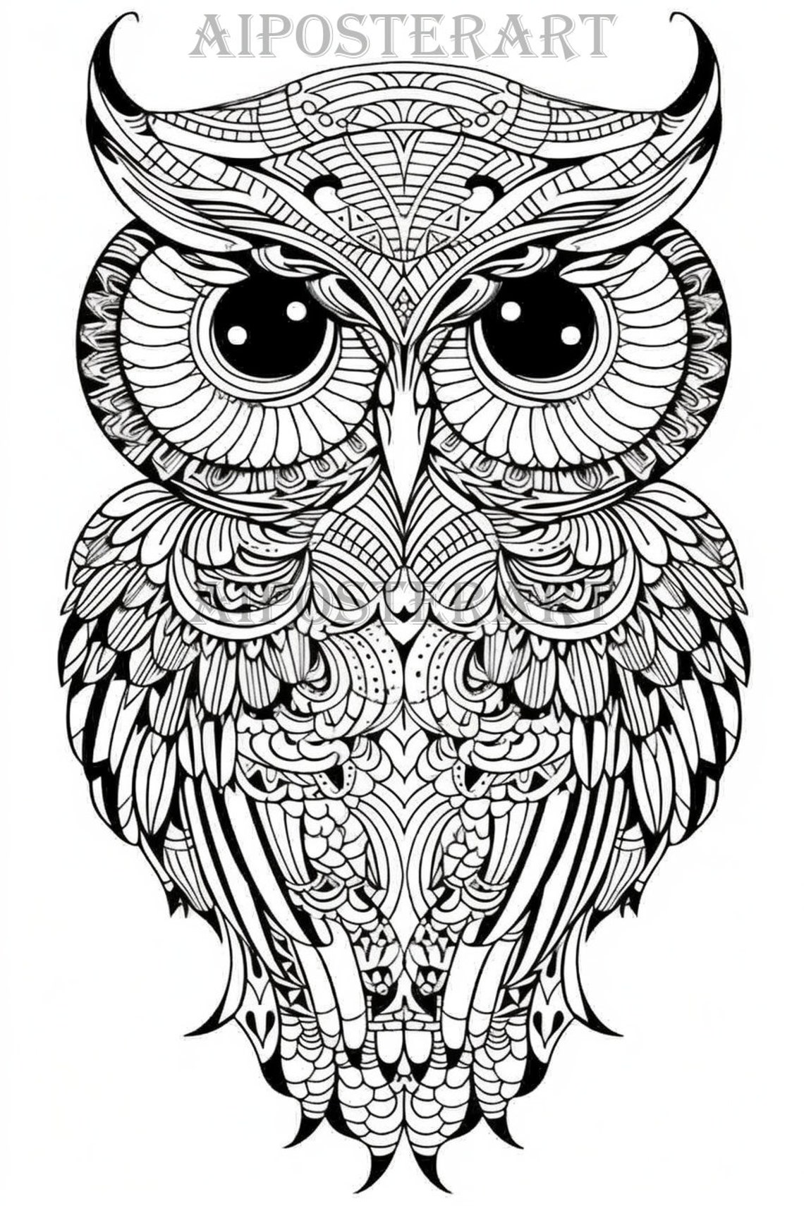 Gorgeous Mandala Owl Coloring Sheet for Adults Printable Owl Coloring ...