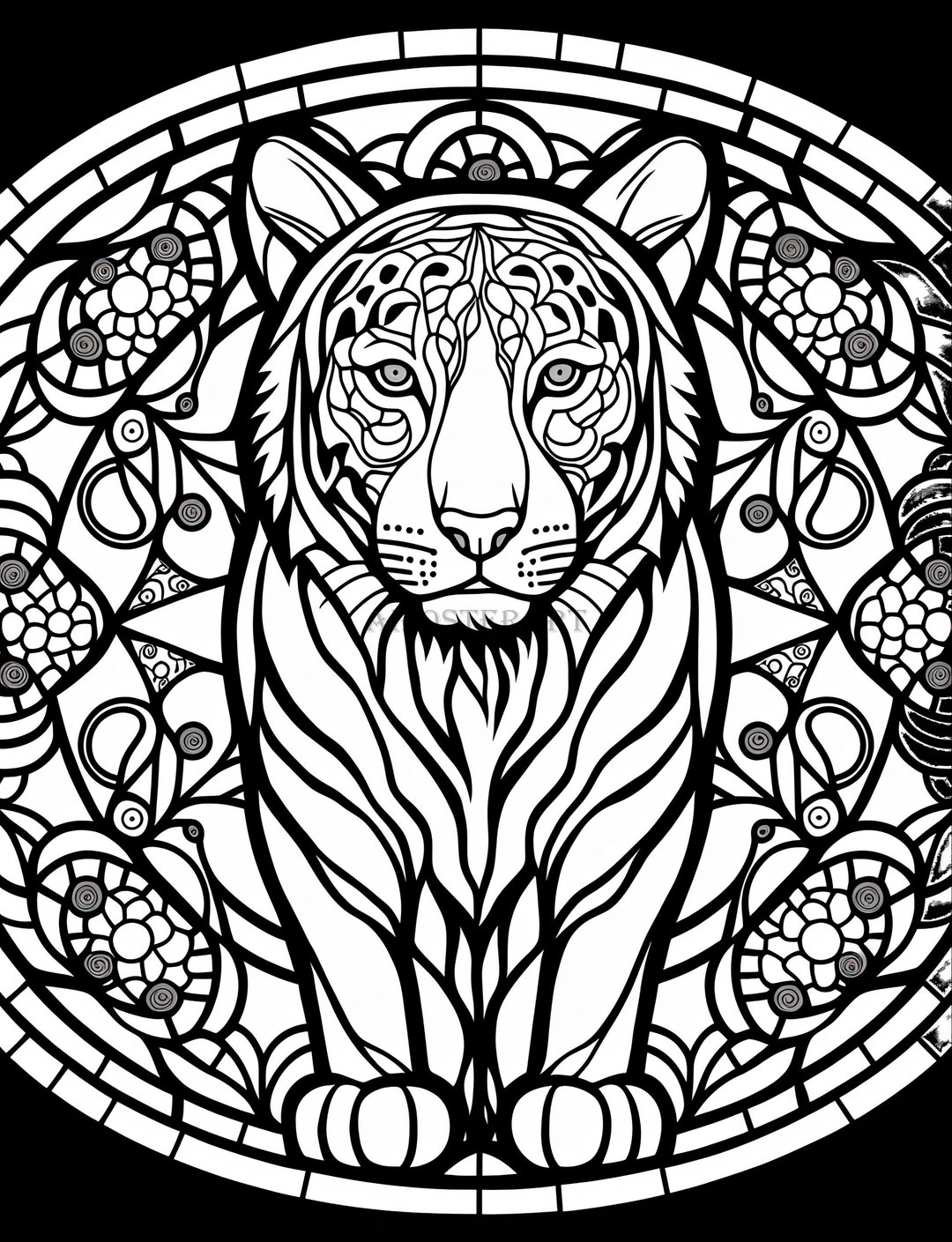 Prowling Tiger Coloring Page - Printable Tiger Coloring Page ...