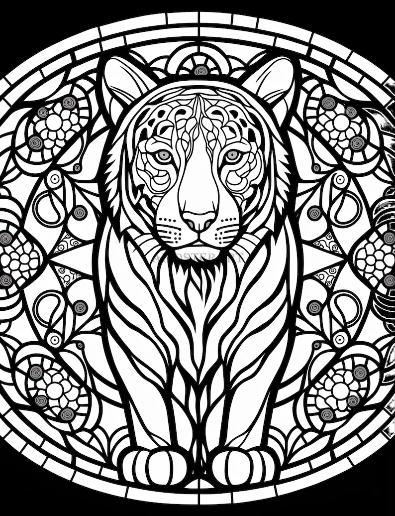 Prowling Tiger Coloring Page - Printable Tiger Coloring Page ...