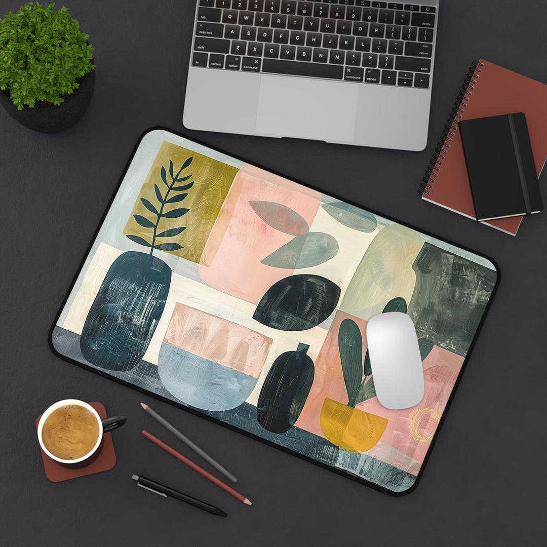 Large Computer Desk Mat - Modern Art in Scandinavian Style - Etsy