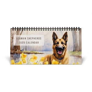 German Shepherd Desk Calendar (2025) - Desk Calendar With 12 ...