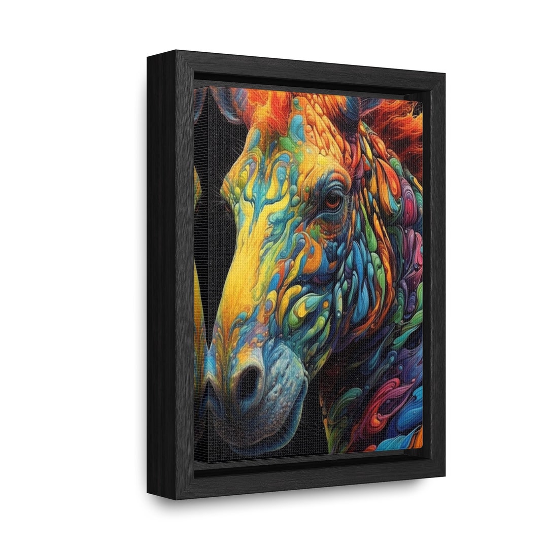 Rainbow Mule Art Gallery Canvas Wrap Vertical Frame, Wall Art, Made in ...