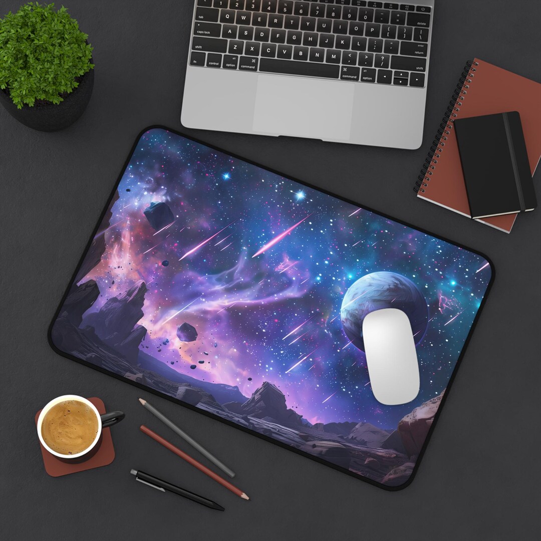 Cosmic Space Desk Mat - Awe-inspiring Space-themed Desk Mat, a Cosmic ...