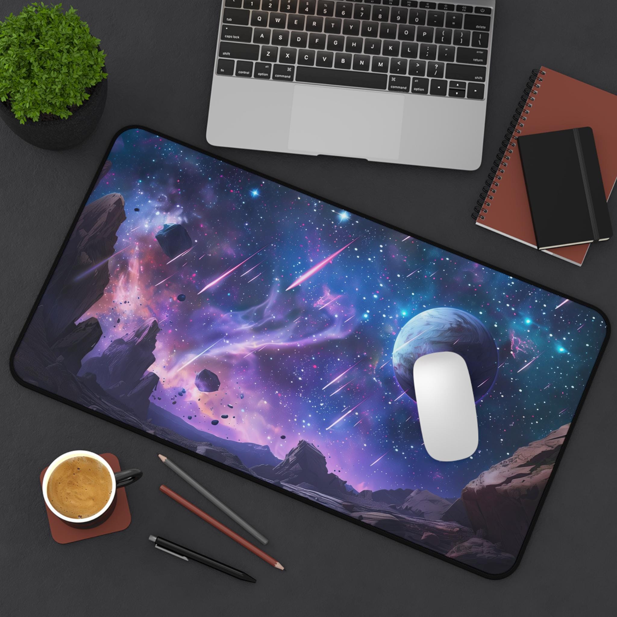 Cosmic Space Desk Mat - Awe-inspiring Space-themed Desk Mat, a Cosmic ...