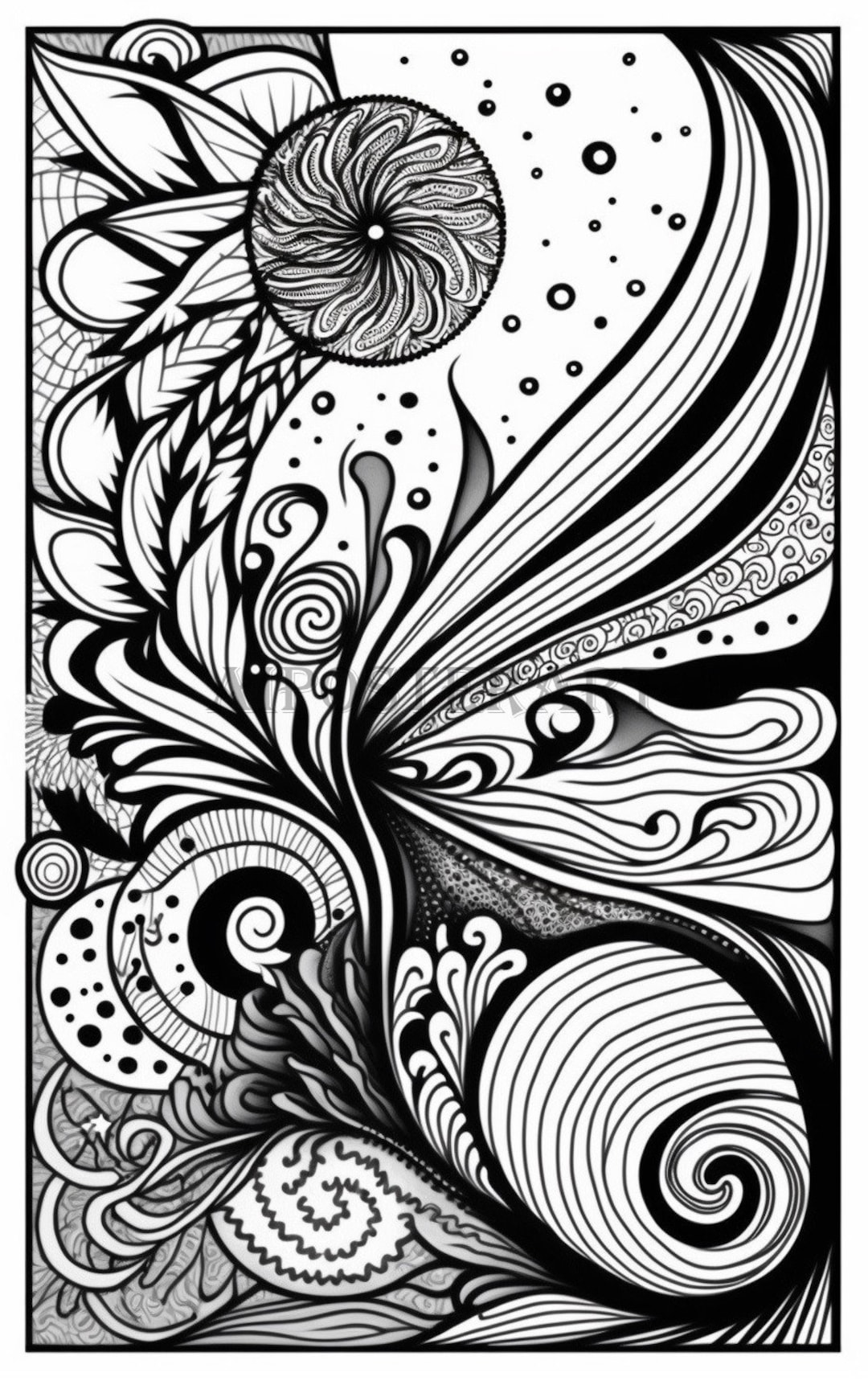 Abstract Coloring Doodle Download Coloring Illustration Printable ...