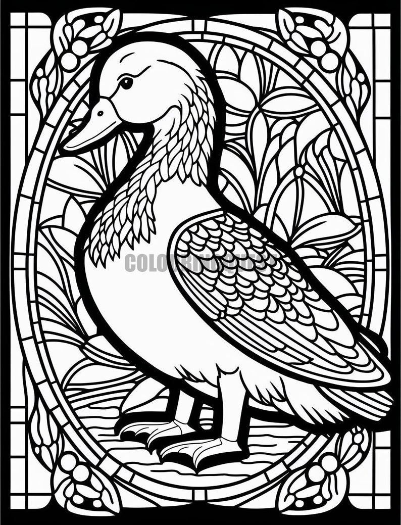 Duck - Printable Adult Coloring Page From Colouringquest (coloring Book ...