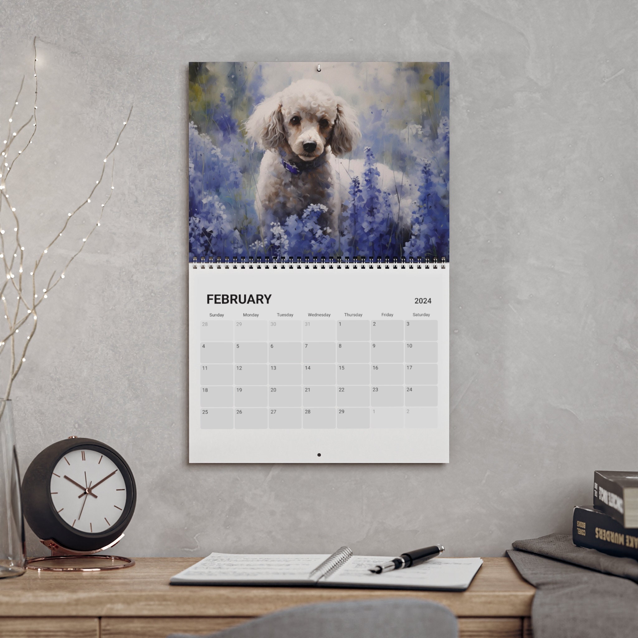 Poodle Calendar 2024 Ideal Gift for Poodle Owner, a Wall Calendar ...
