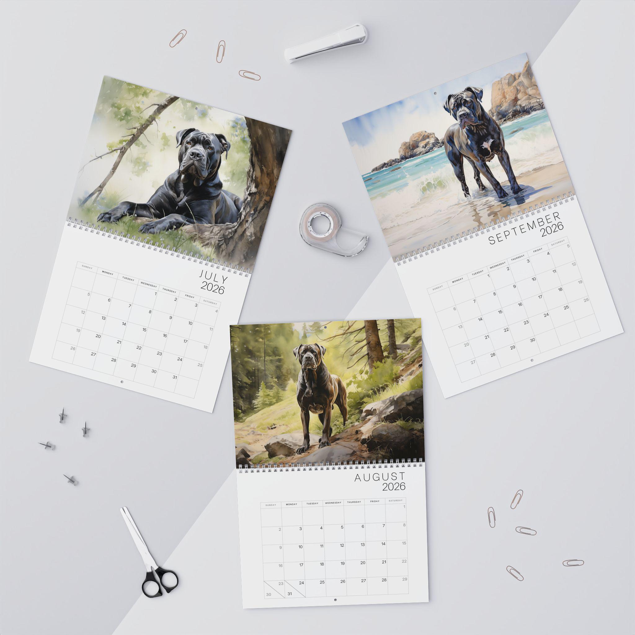2026 Cane Corso Wall Calendar With 12 Watercolors of Cane Corsos - Etsy