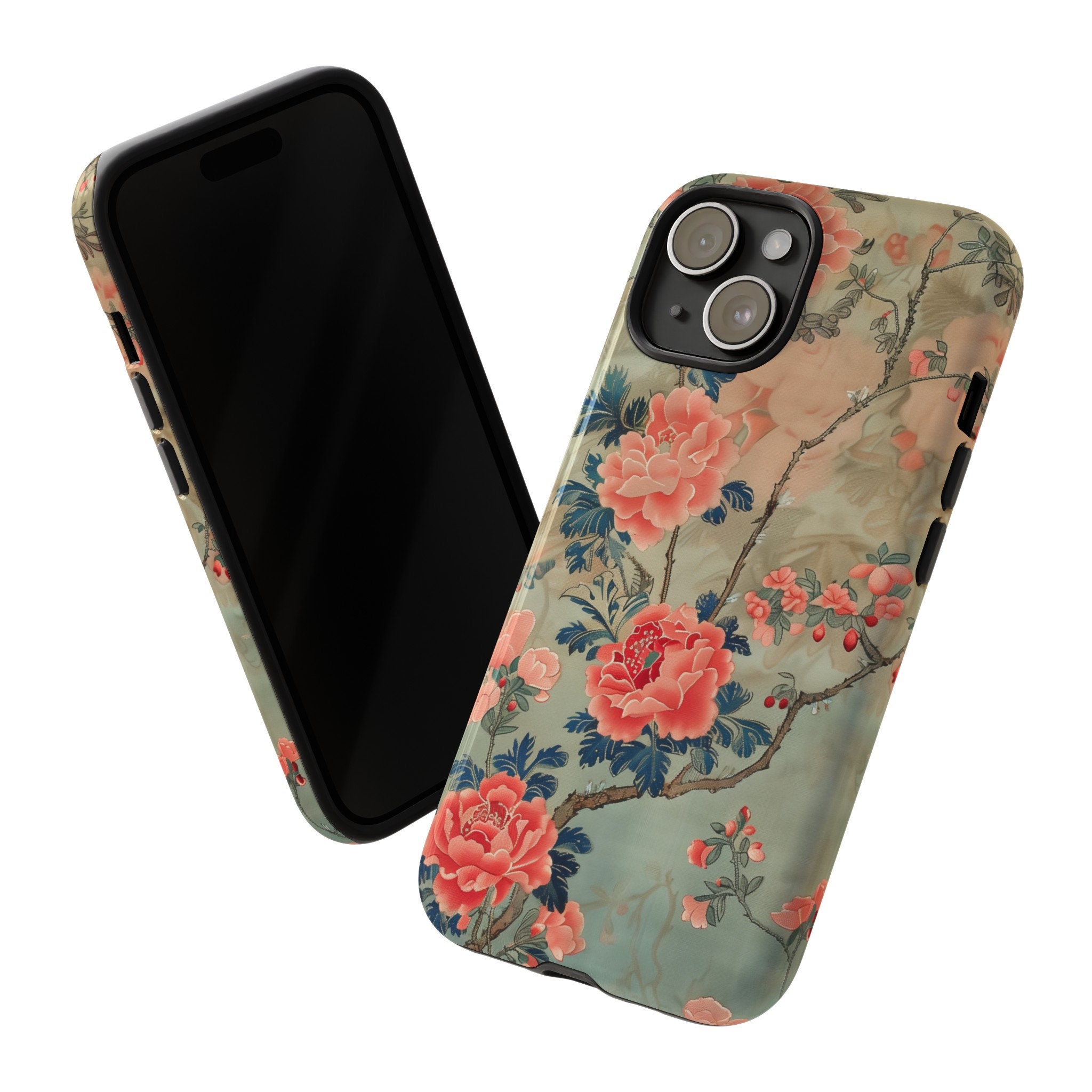 Chinese Silk Brocade Phone Case Double Layer Tough Phone Case for ...