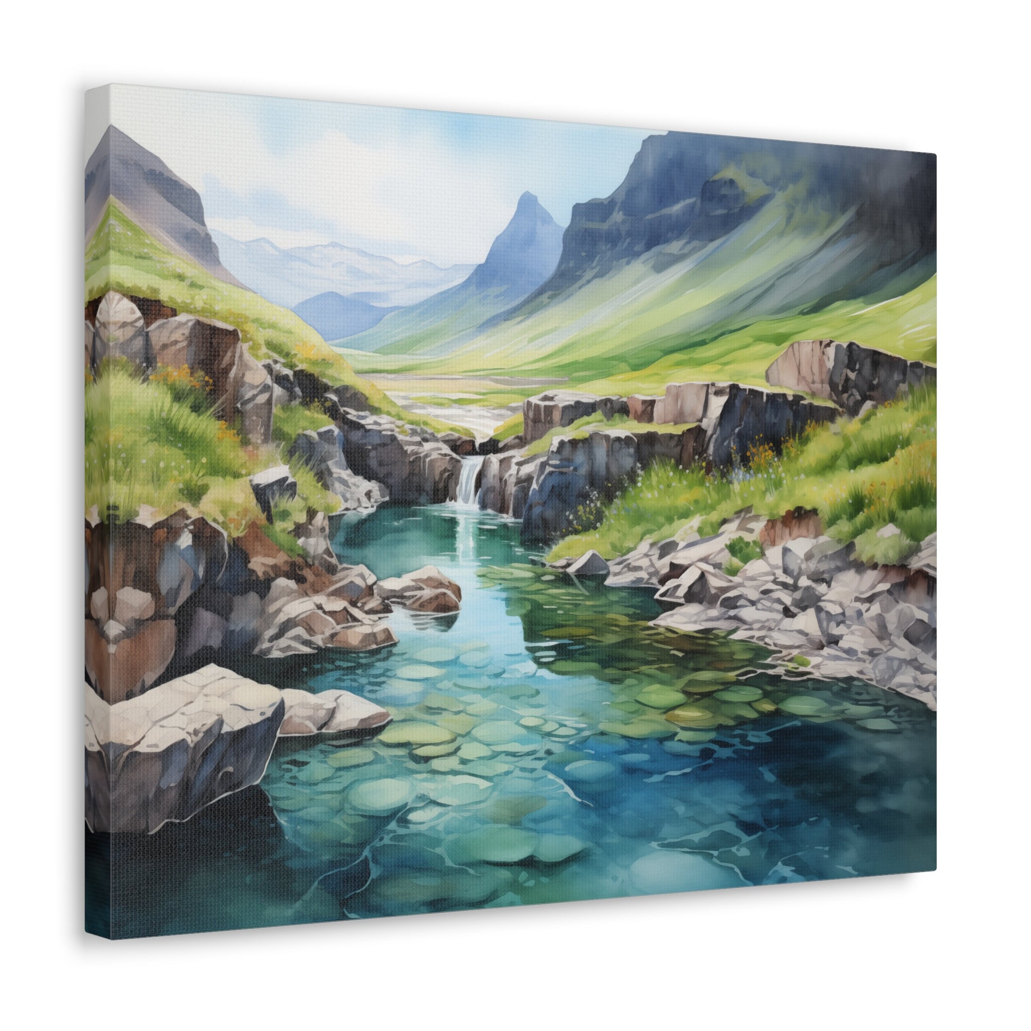 Fairy Pools Watercolor Printed on Canvas Unframed Wall Art Gift for ...