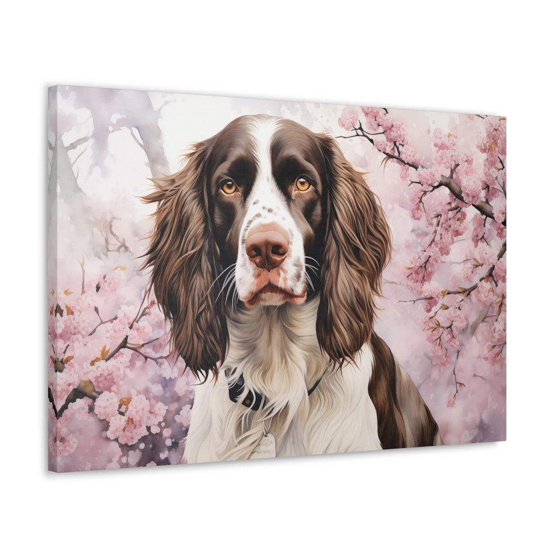 English Springer Spaniel Watercolor Canvas Print - Wall Art Gift for ...