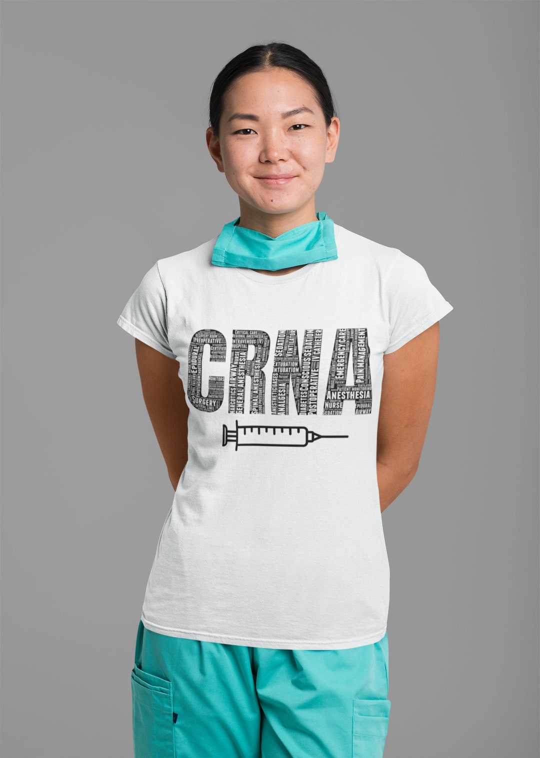 CRNA Word Cloud T-shirt - Certified Registered Nurse Anesthetist Word ...