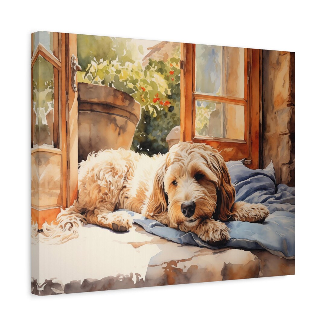 Labradoodle Canvas Print - Cozy Dog Wall Art for Labradoodle Lovers - Etsy