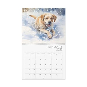 Watercolor Labradors Calendar - 2025 Wall Calendar Featuring 12 ...