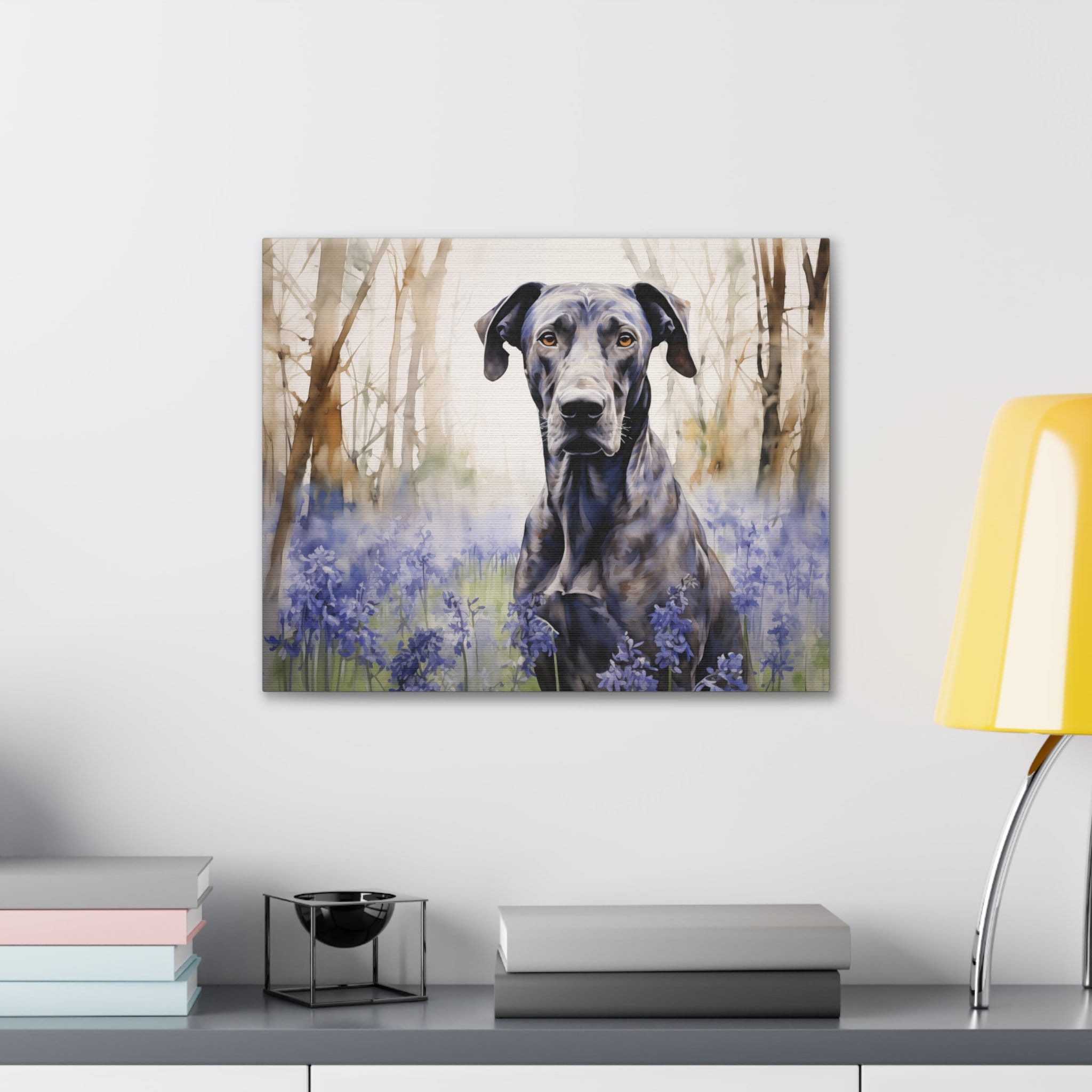 Great Dane Wall Art Watercolor Printed on Unframed Canvas Gift for ...