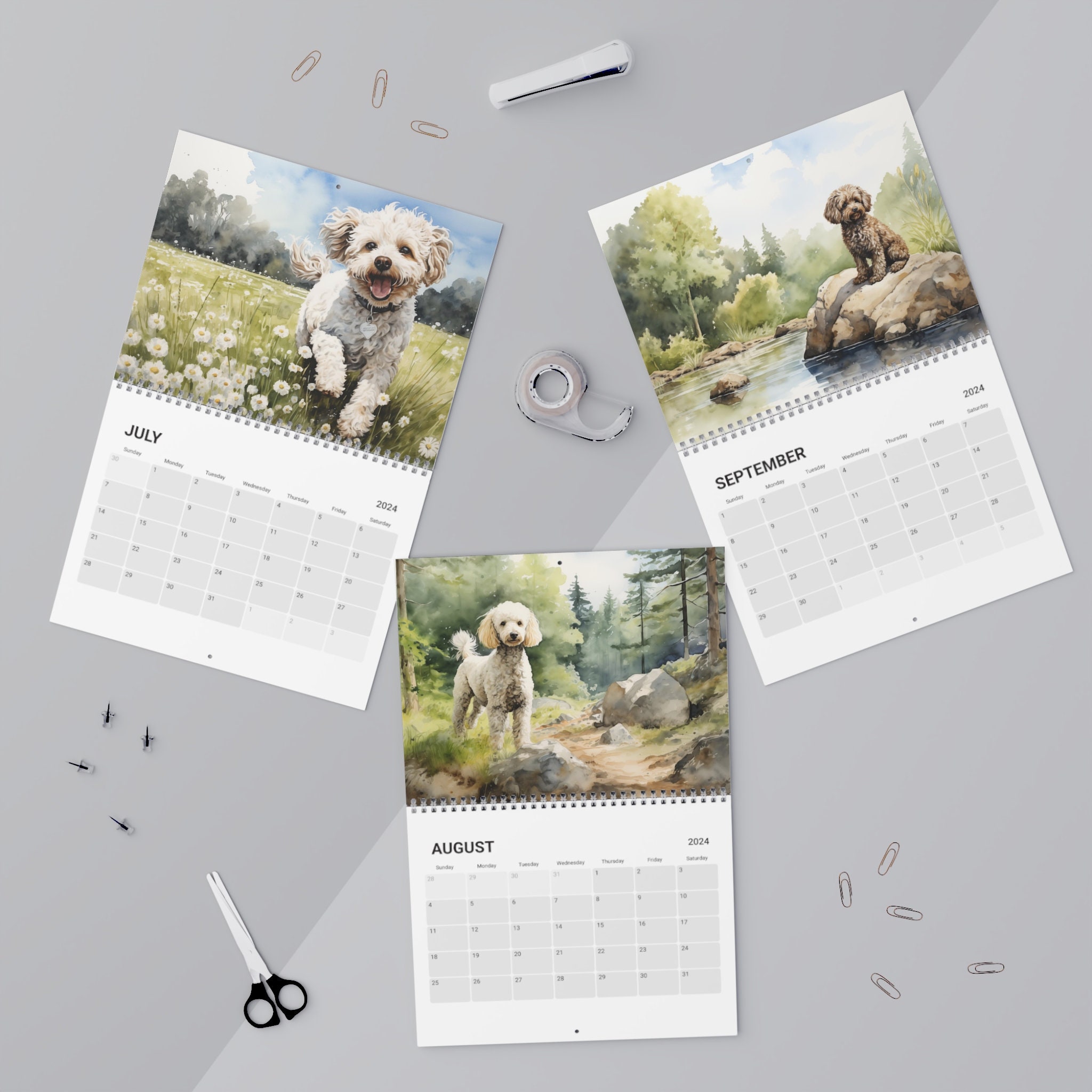 Poodle Calendar 2024 Ideal Gift for Poodle Owner, a Wall Calendar ...
