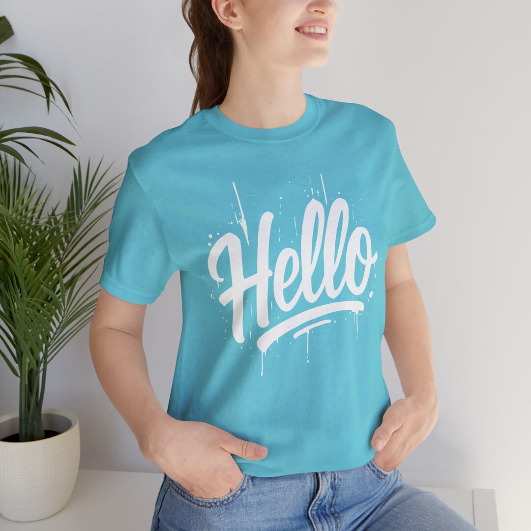 Street Art Tee, Hello Graffiti Drip Design (unisex S-3XL) - Etsy