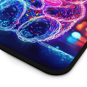 Neon Koalas Computer Desk Mat With Hemmed Edges - 3mm Thick Non-slip ...