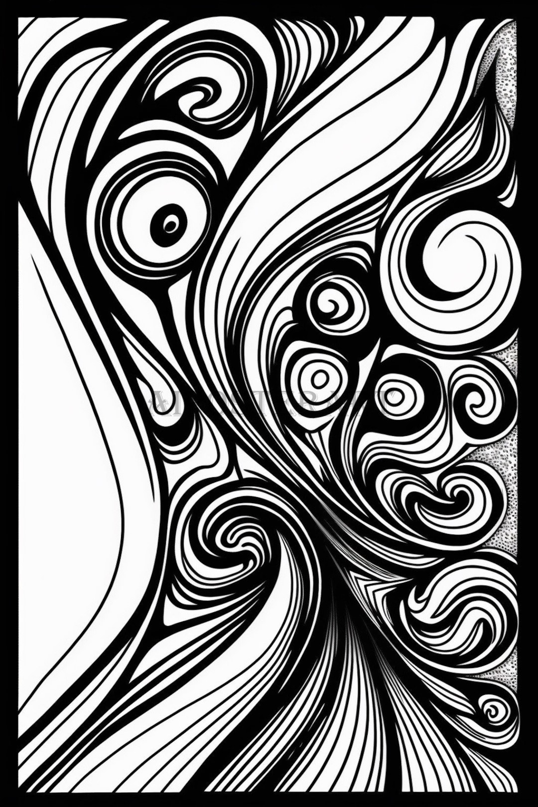 Abstract Swirls Coloring Doodle Download - Printable Coloring Doodle ...