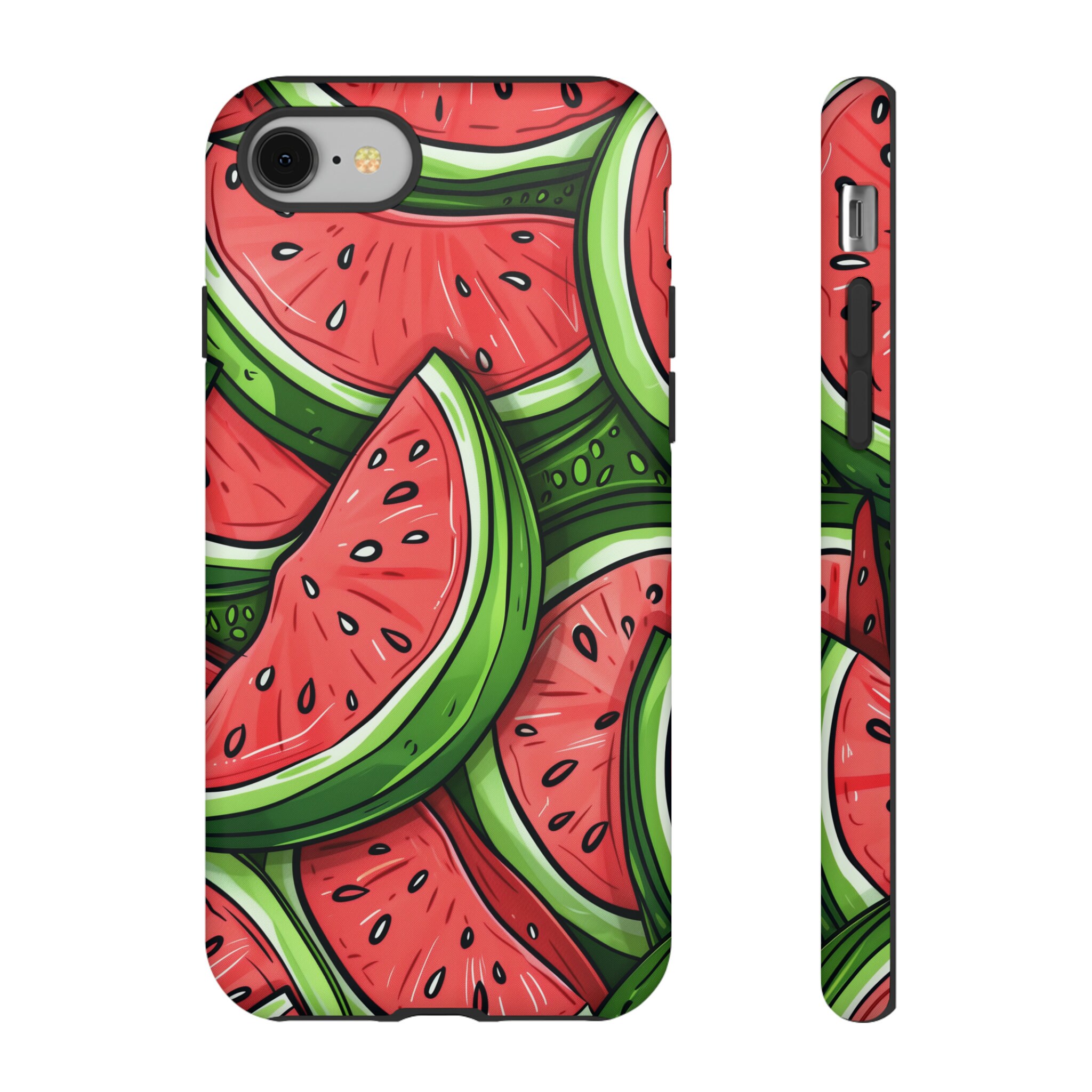 Cartoon Watermelon Phone Case - Double Layer Tough Phone Case for ...