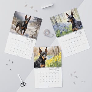 Doberman Pinscher 2026 Wall Calendar - Dog Calendar Featuring 12 ...
