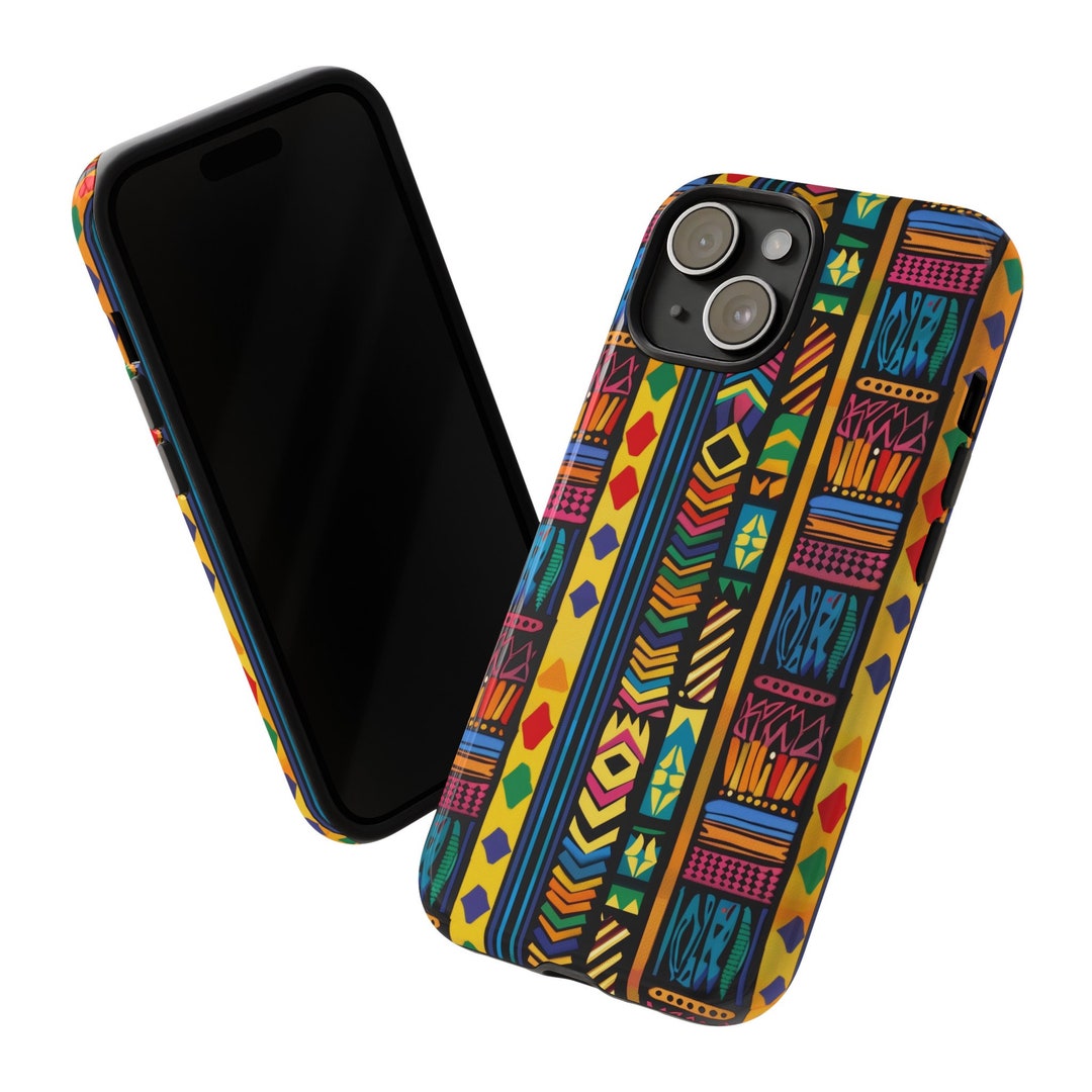 African Kente Cloth Pattern Phone Case - Double Layer Tough Phone Case ...