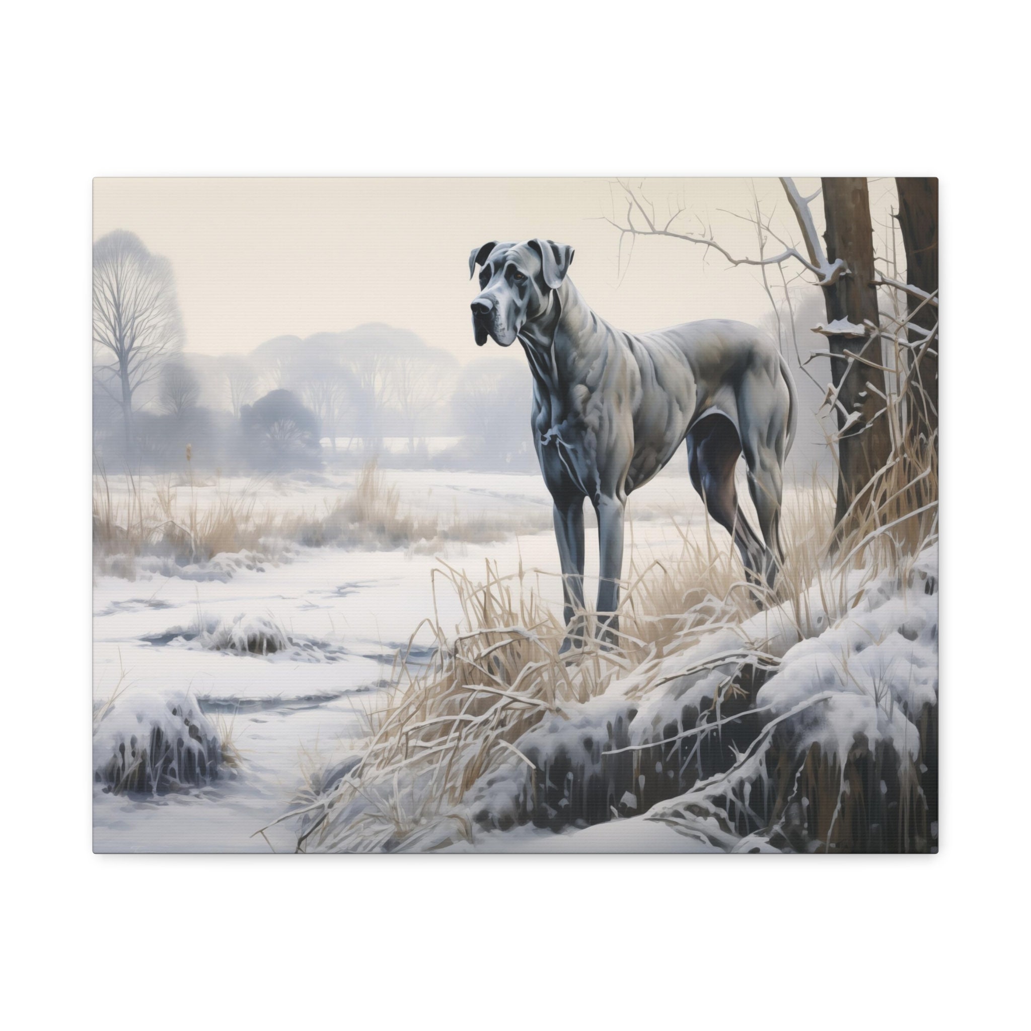 Great Dane Wall Art Watercolor Printed on Unframed Canvas Gift for ...