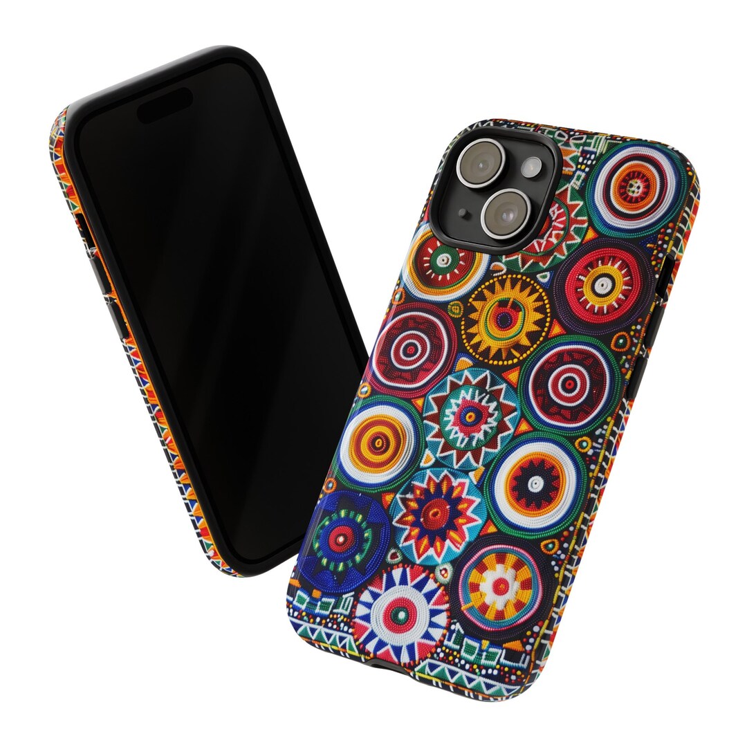 Maasi Beadwork Phone Case - Double Layer Tough Phone Case for Iphone ...
