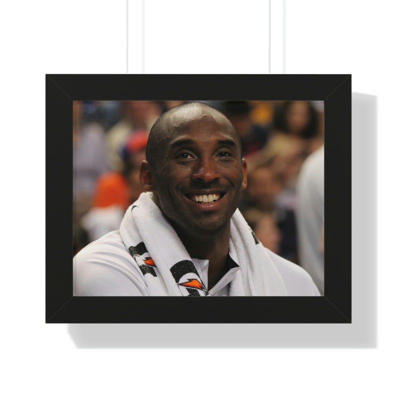 Kobe Bryant NBA Legend Mamba Smile Wall Art Framed Poster - Etsy