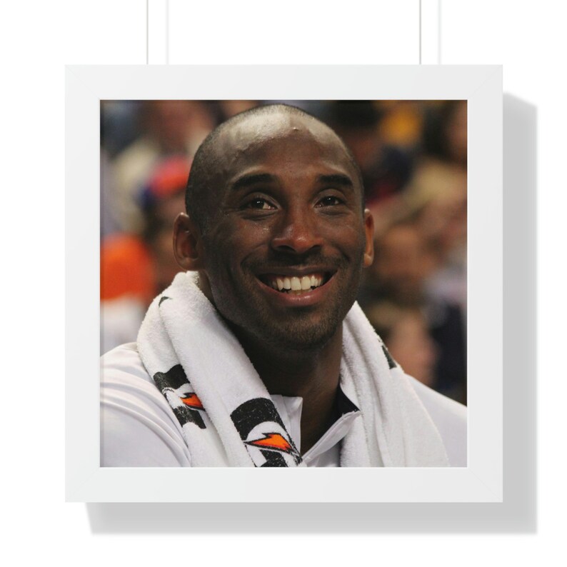 Kobe Bryant NBA Legend Mamba Smile Wall Art Framed - Etsy