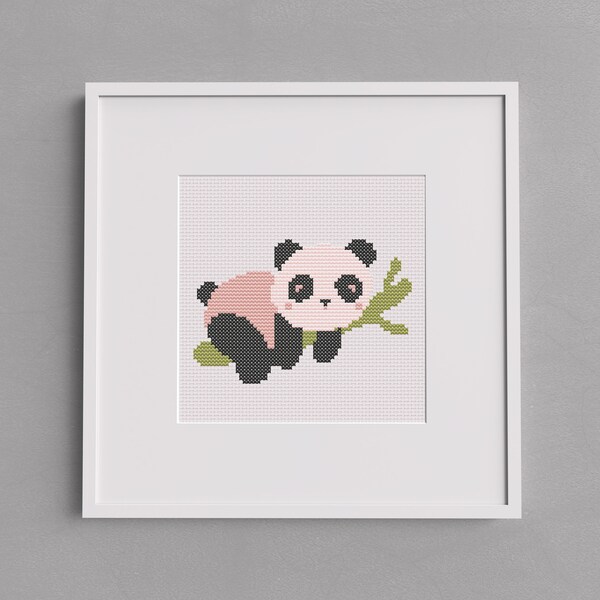 Panda Cross Stitch - Etsy