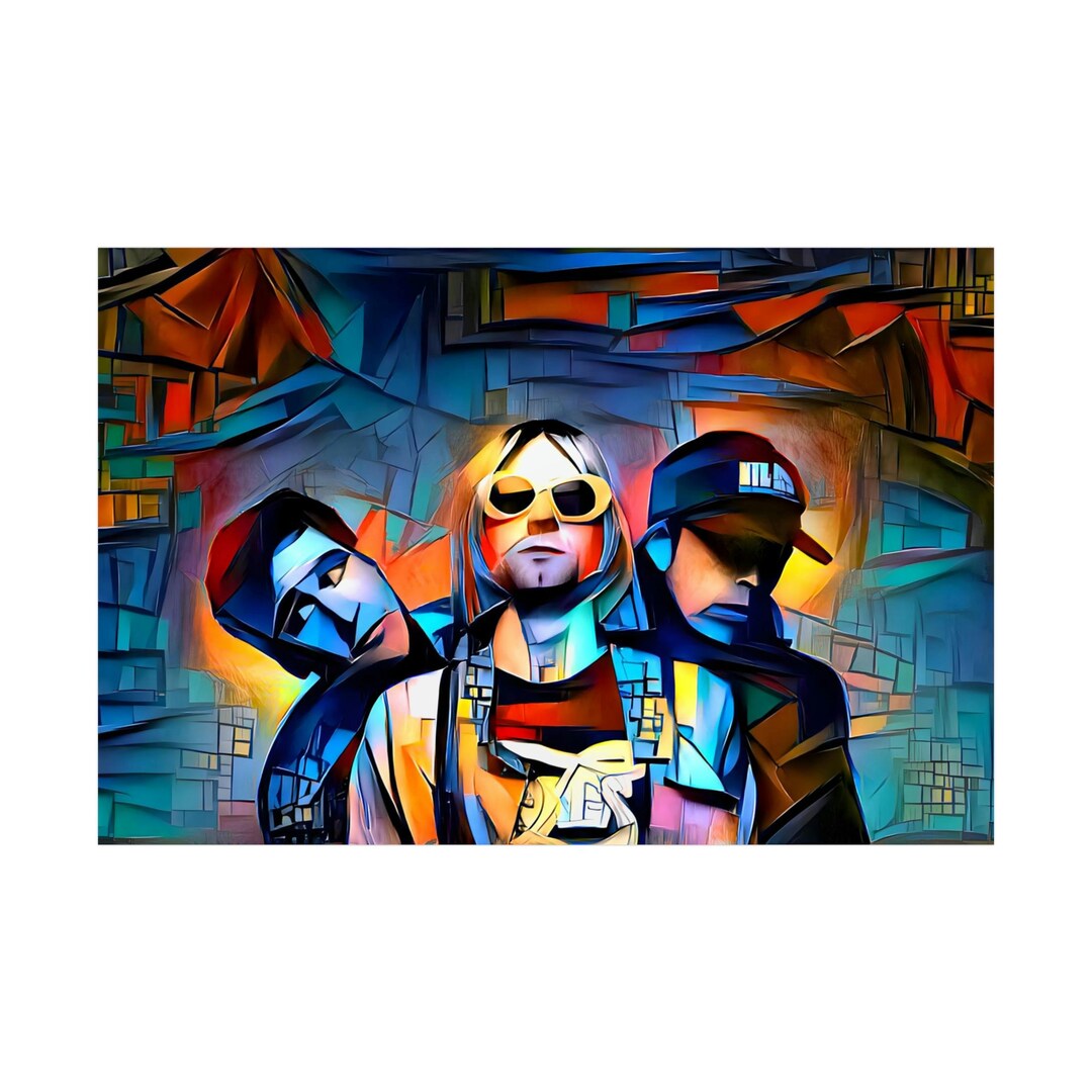 Nirvana Colorful Shapes Original Wall Art Impression Poster Paper ...