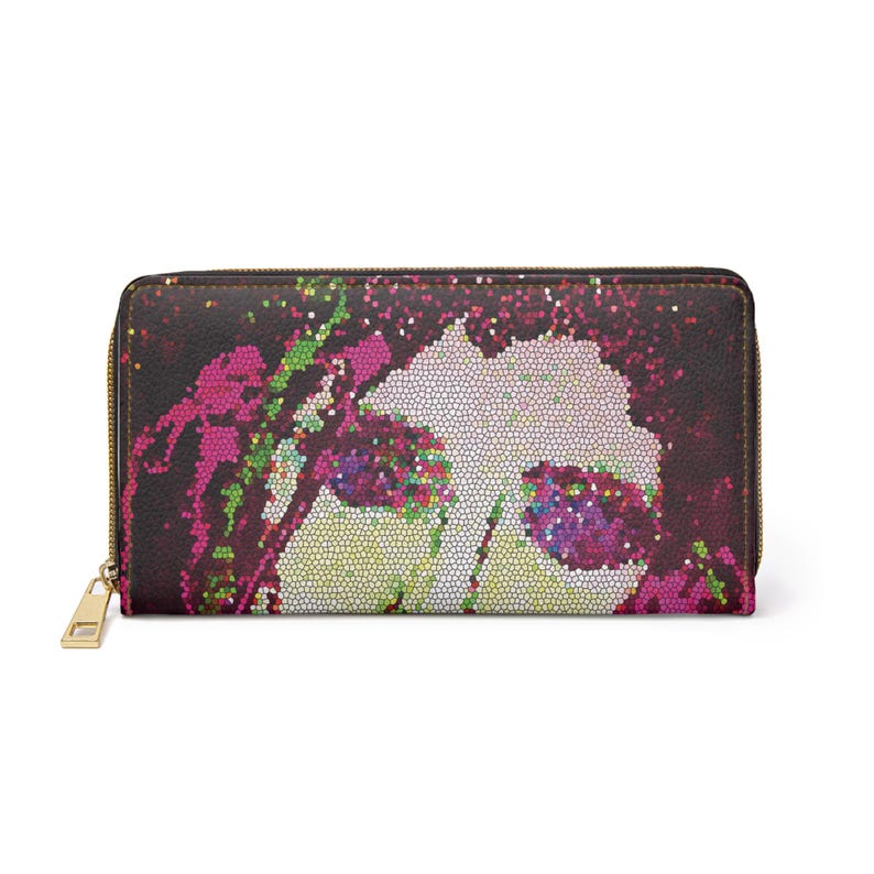 Wallet Razzmatazz Beautiful Fun Zipper Wallet | Neon Pop Art Face ...