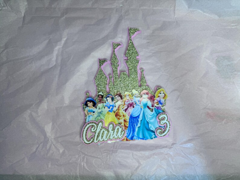 Princess Cake Topper | Customizable | Disney Inspired - Etsy