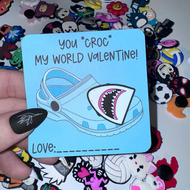 Croc Charm Valentines: Candy-free Classroom Favors - Etsy