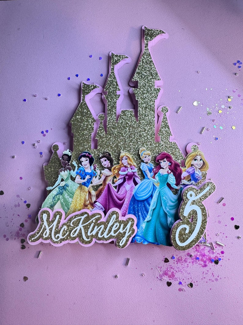 Princess Cake Topper | Customizable | Disney Inspired - Etsy