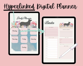 Digital Weekly Planner, Printable Weekly Planner, Little Dog Planner ...