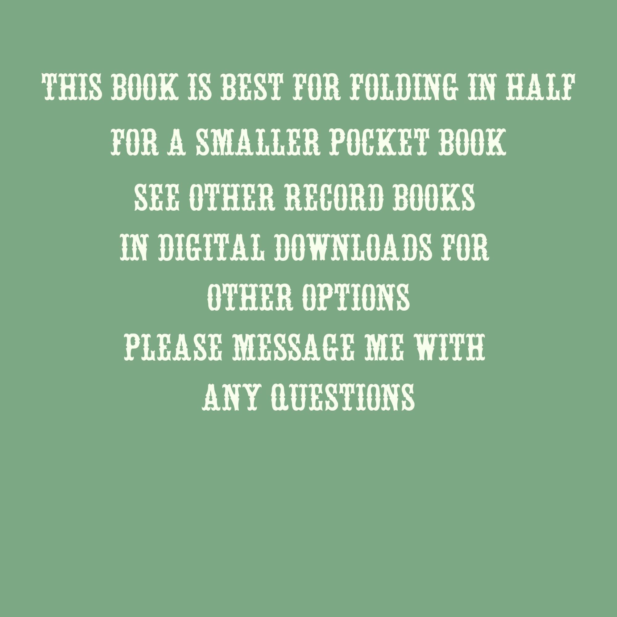 Cow Herd Record Sheet, Instant Digital Download, Cow Herd Record ...