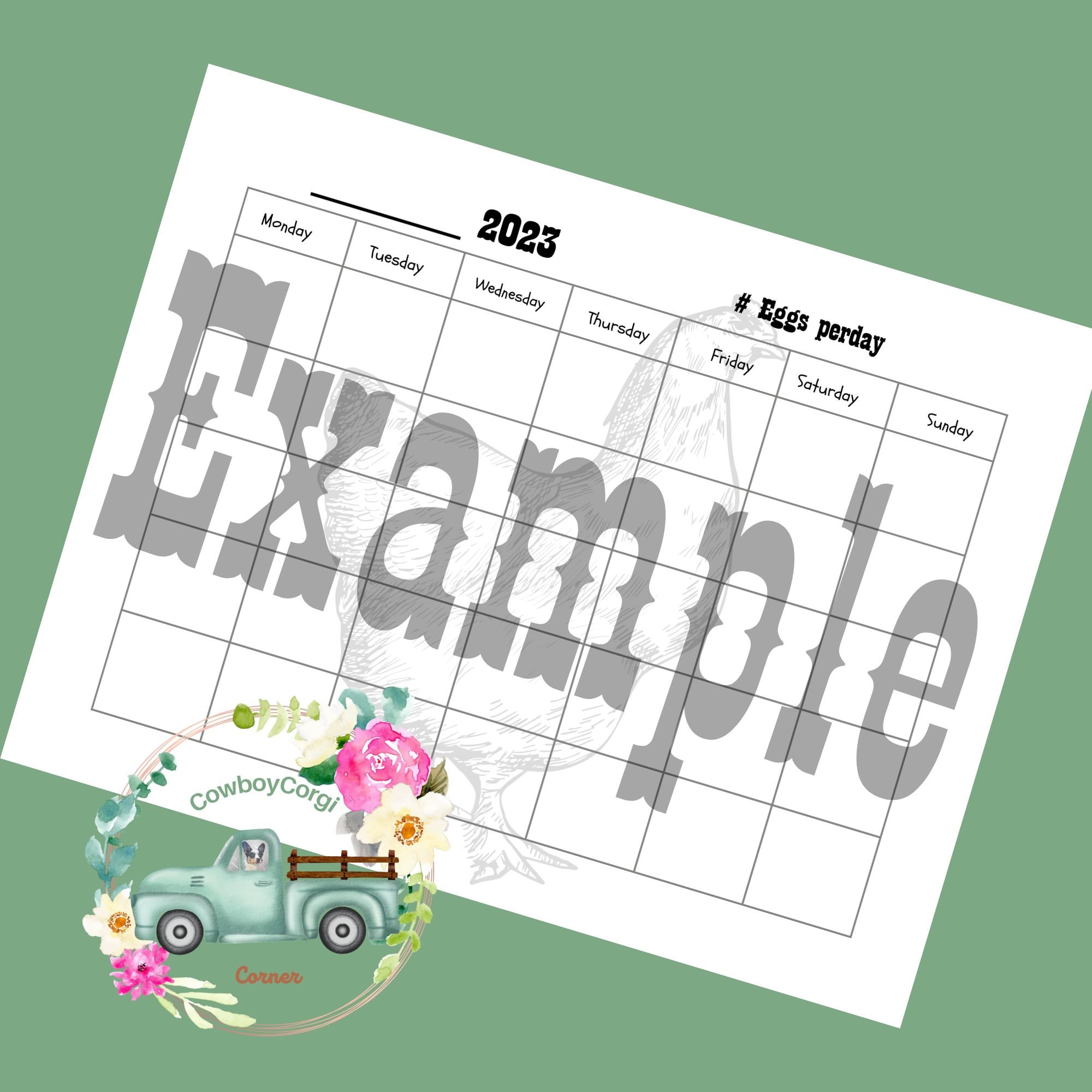 Chicken Record Book, Livestock Record PDF, Printable PDF, Printable ...