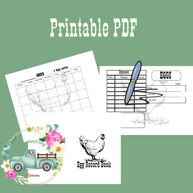 Chicken Record Book Livestock Record PDF Printable PDF - Etsy