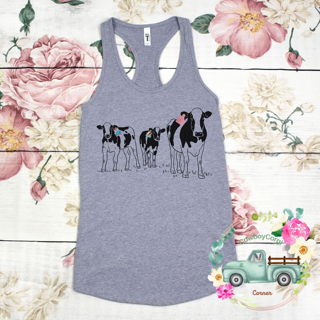 Diary Cow Tank Top, Dairy Cow Farmer, Holstein Farmer, Gift for Cow ...