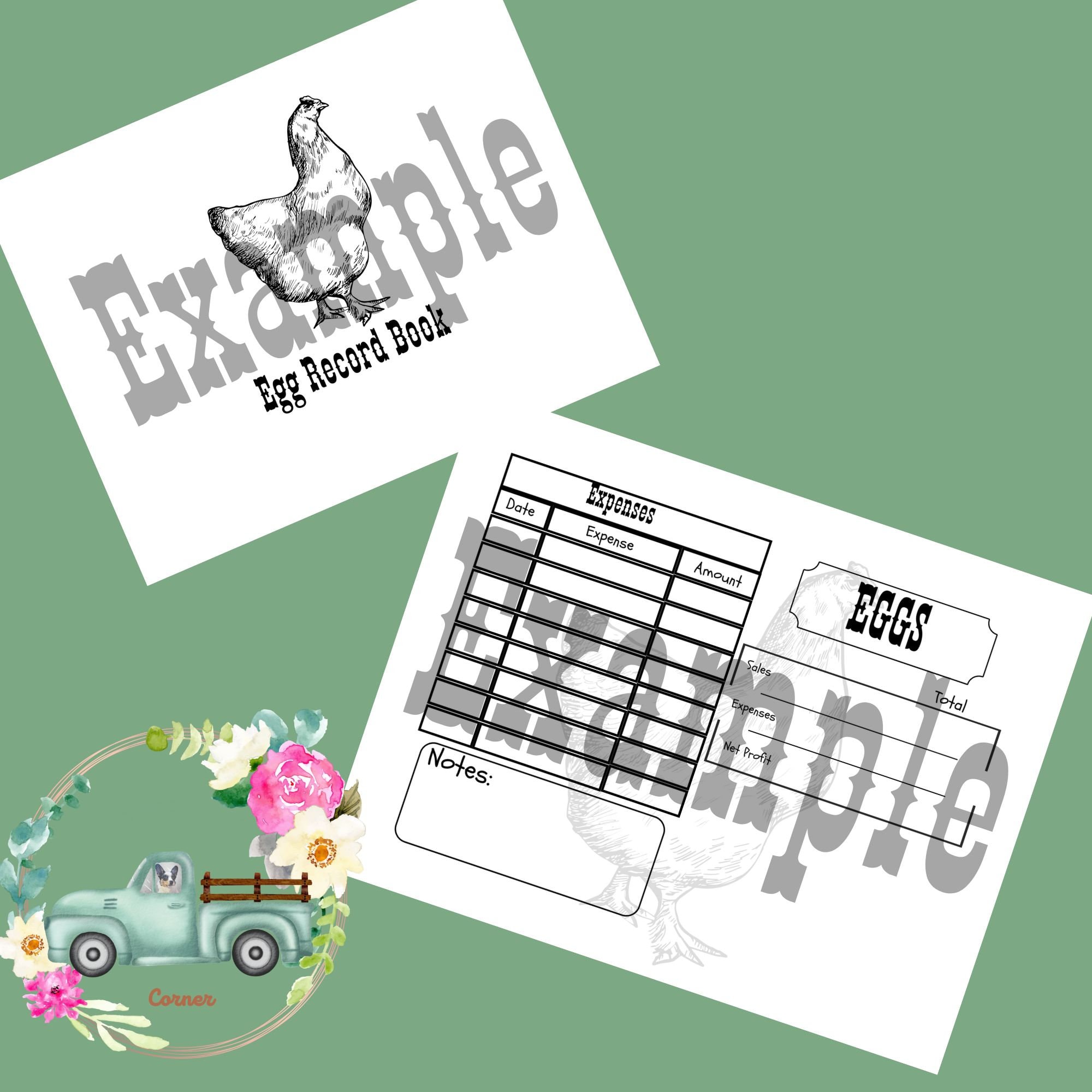 Chicken Record Book, Livestock Record PDF, Printable PDF, Printable ...