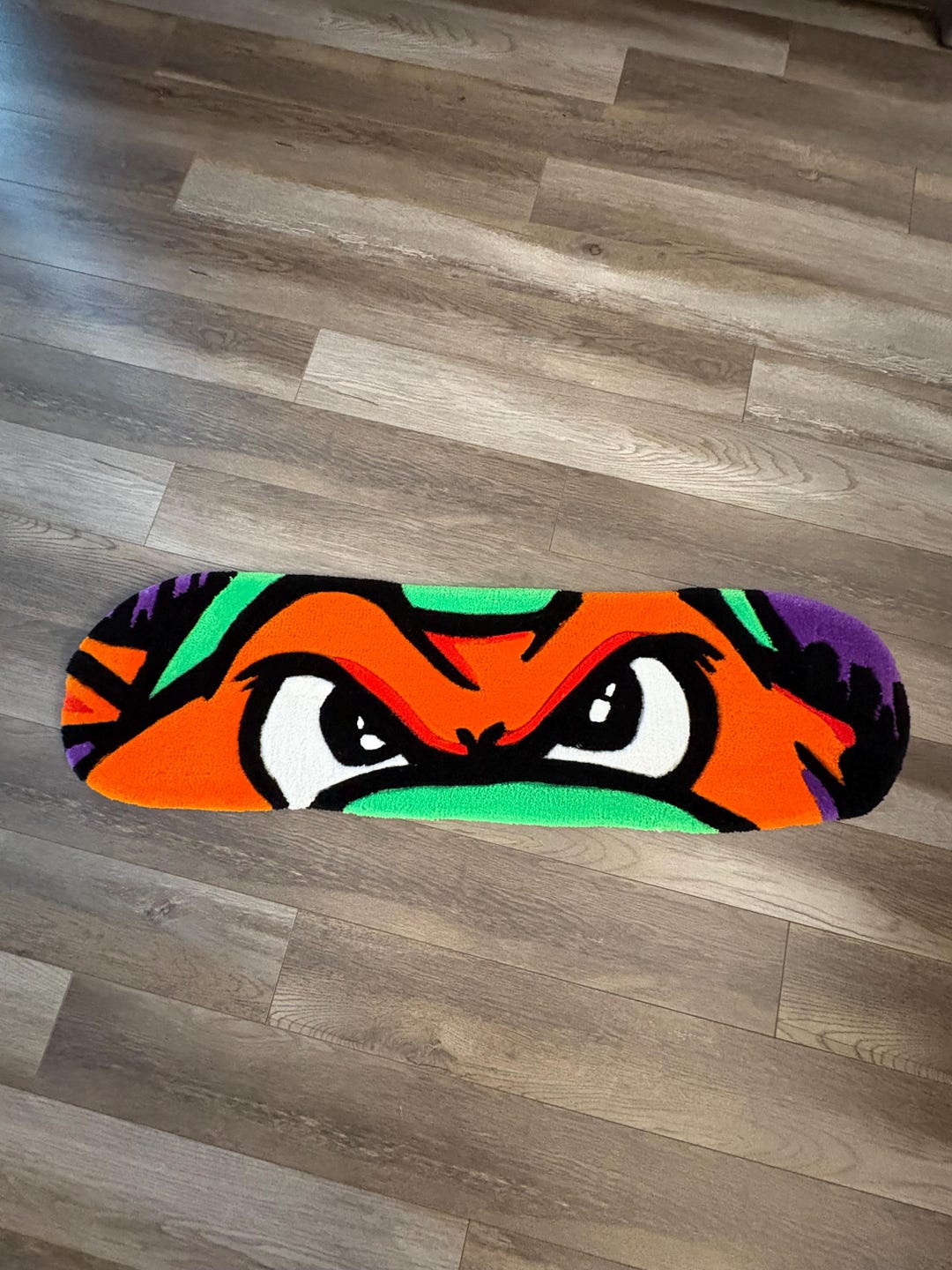 Handmade Custom Tufted TMNT Skateboard Rug - Etsy