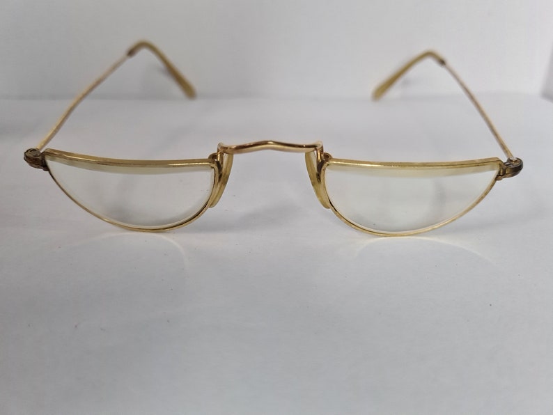 Rare Vintage Gold Filled ALGHA (20) Half Moon Glasses Frame. Made in ...