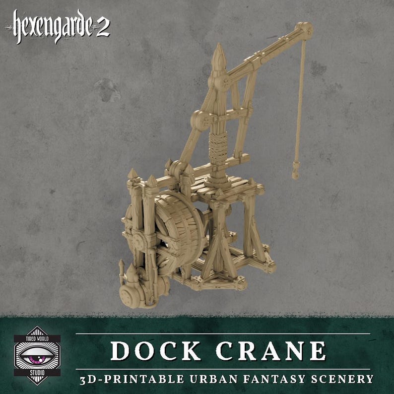 Hexengarde Dock Crane | Gothic Victorian Building Terrain | 3D Printed ...