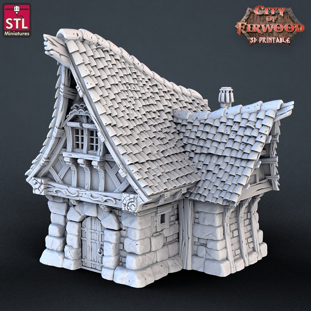 City of Firwood Small House Village RPG Terrain Dnd D&D - Etsy